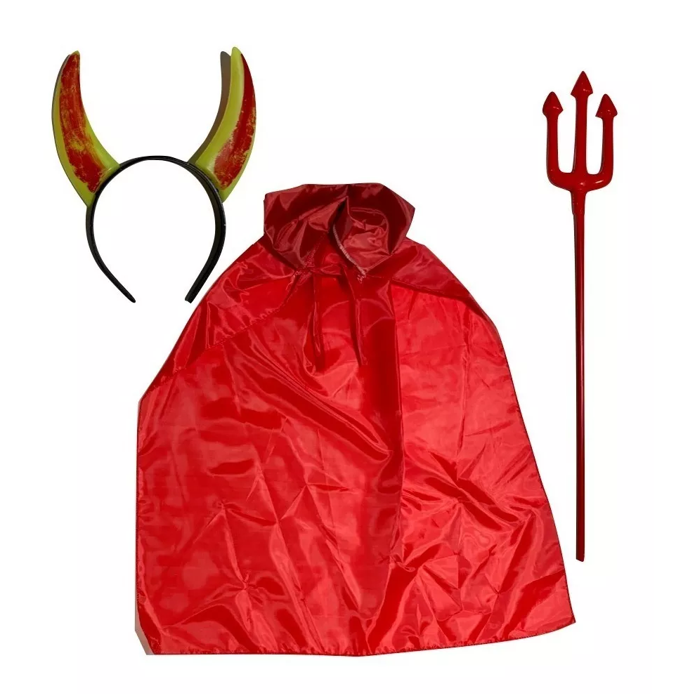 Set Disfraz Diabla Para Niña - Cotillón Chirimbolos