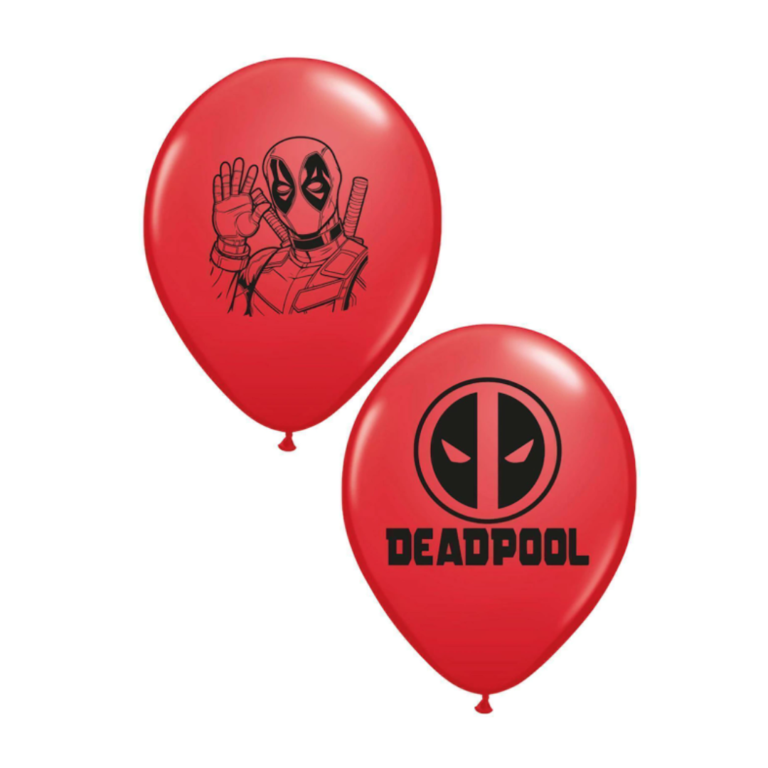 Globos Deadpool 12" x50 Unidades - Cotillón Chirimbolos