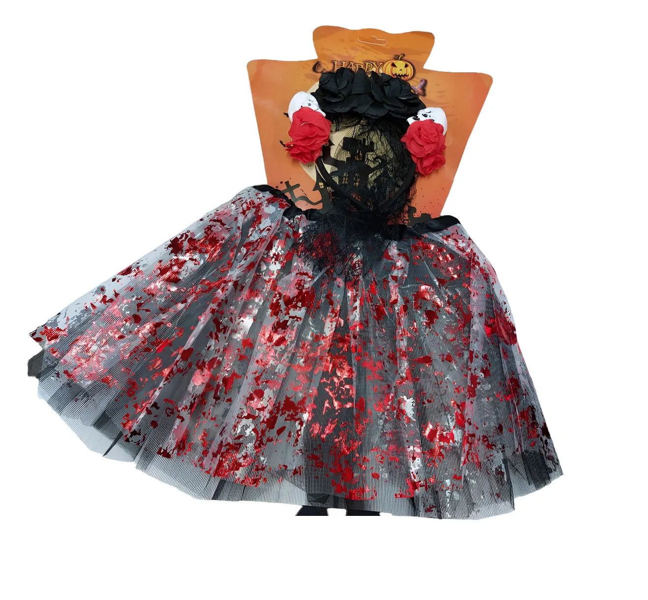 Disfraz Set Brujita Sangrienta Halloween Para Niña - Cotillón Chirimbolos