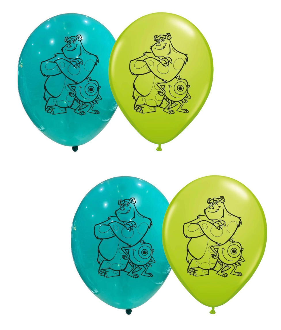 Globos Monster Inc Fiesta Cumpleaños 12" x50 Unidades - Cotillón ...